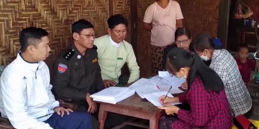 Biometric data &household lists: Ground data collection is conducted in Singu | Myanmar ...